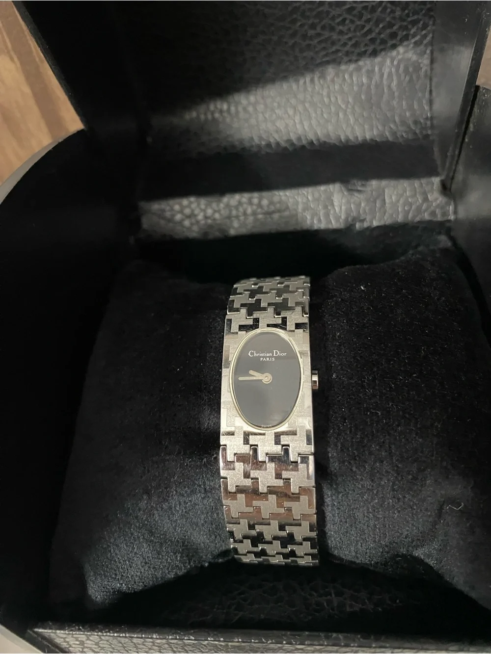 Dior | Accessories | Christian Dior D750 Black Oval Stainless Steel ...